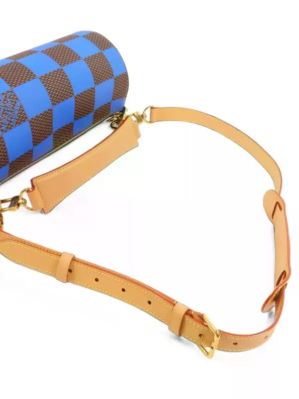 LOUIS VUITTON Pm Soft Polochon Damier Pop Shoulder Bag - Blue