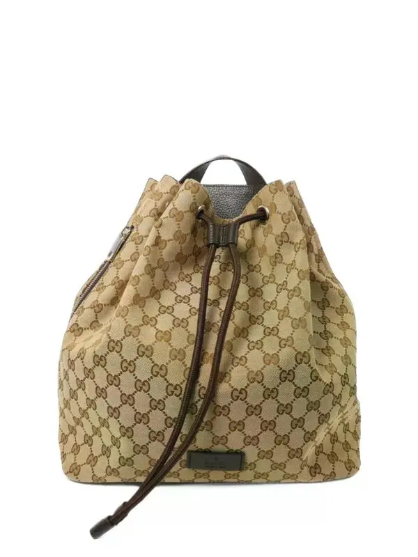 Gucci Gg Canvas Logo-patch Backpack