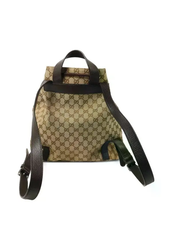 Gucci Gg Canvas Logo-patch Backpack