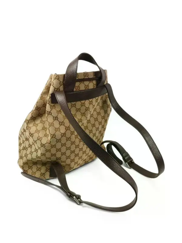 Gucci Gg Canvas Logo-patch Backpack