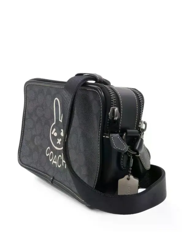 COACH Rabbit-print Leather Shoulder Bag