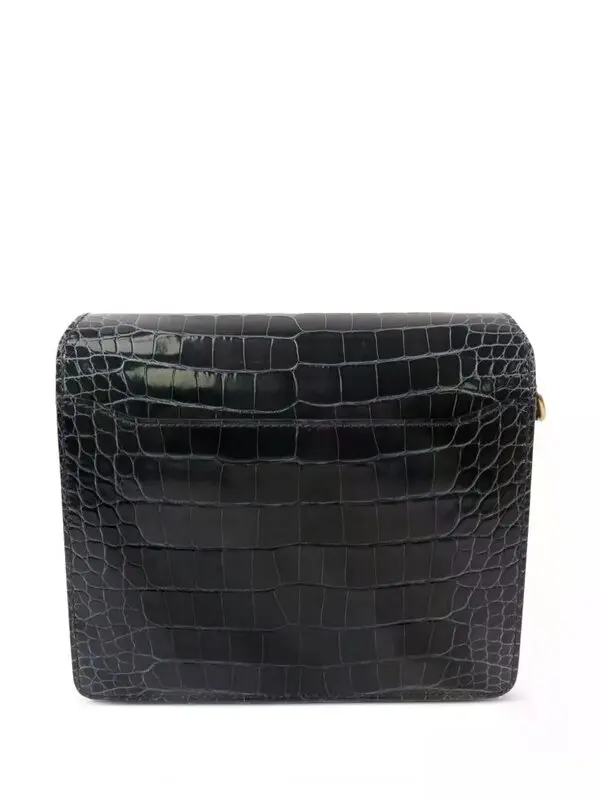 Hermès Mini Roulis Crocodile-effect Shoulder Bag - Blue