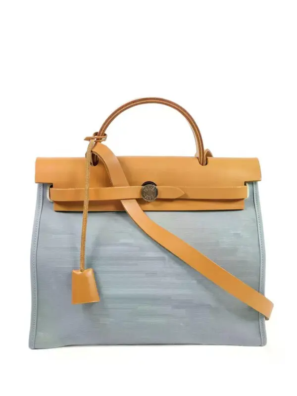 Hermès 2015 Pm Herbag Padlock-detail Tote Bag - Blue