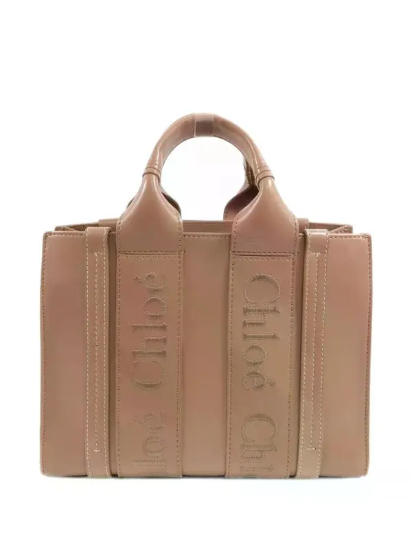 Chloé Small Woody Leather Tote Bag