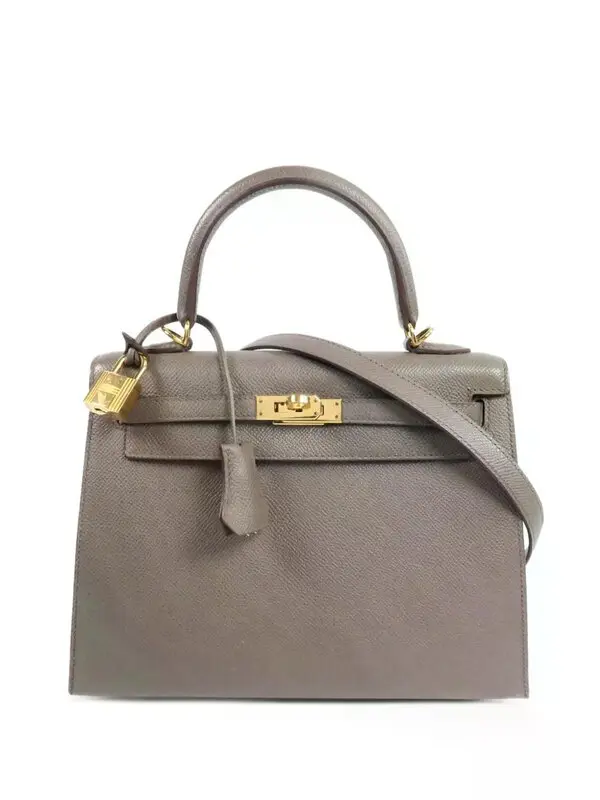 Hermès Kelly 25 Epsom Calfskin Shoulder Bag - Grey