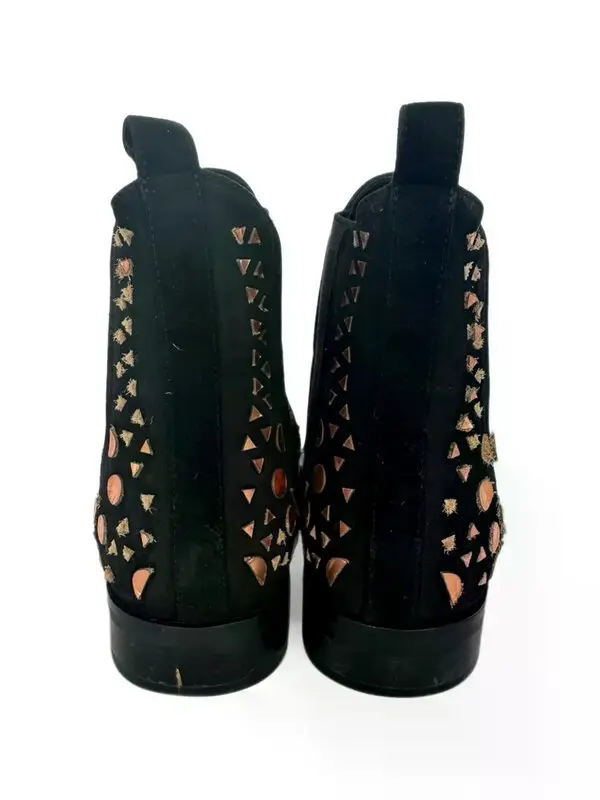 Alaïa 2010s Patterned Chelsea Boots - Black