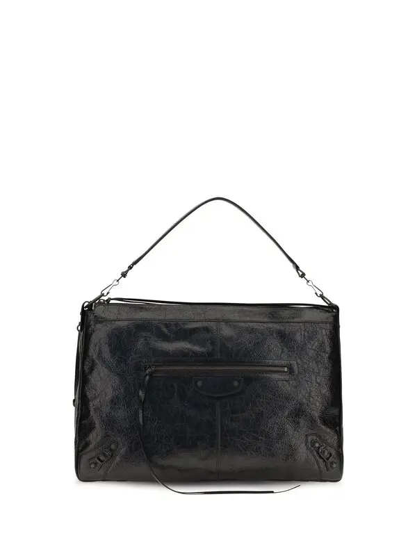 Balenciaga Le City Moto Large Shoulder Bag - Black