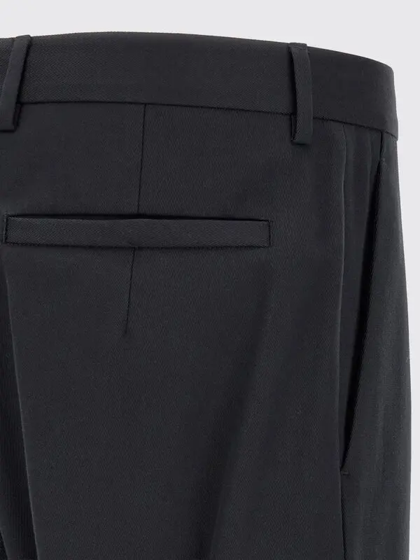 Zegna Slim Fit Cotton Tailored Trousers With Pleats - Blue