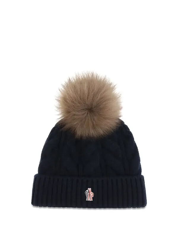 Moncler Pom-pom Wool And Cashmere Beanie - Blue