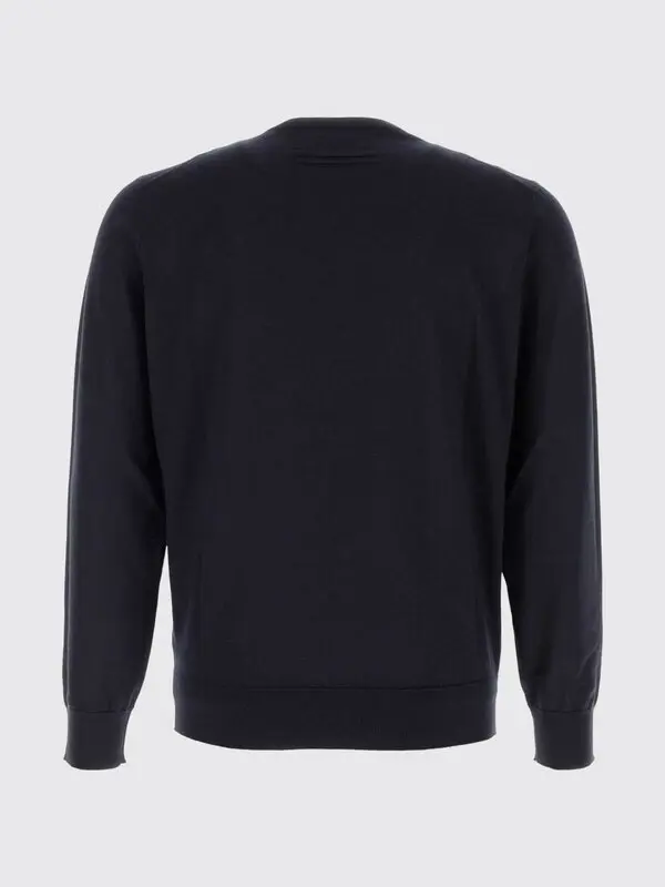 Zegna Crewneck Cashmere And Silk Jumper With Ribbed Trims