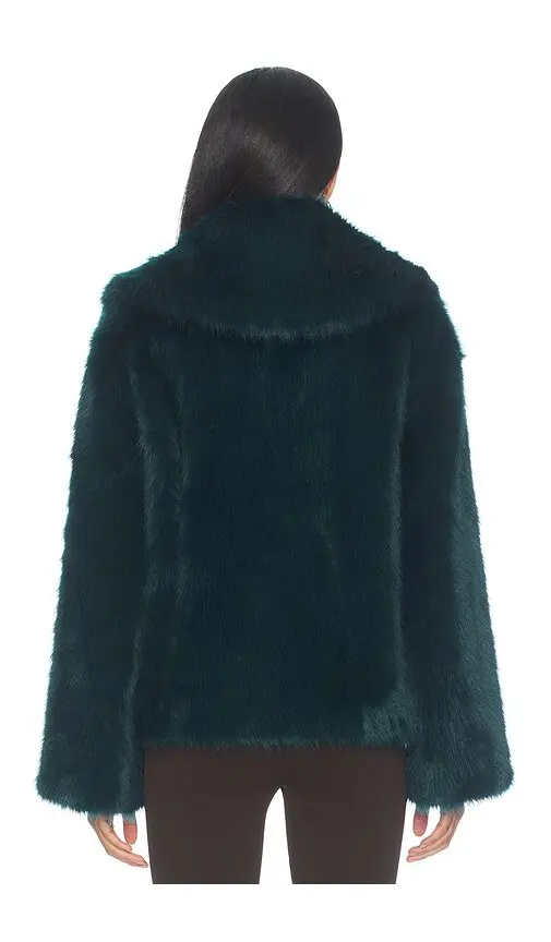 Retrofete Olsen Faux Fur Jacket In Green
