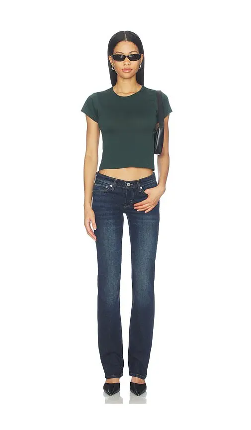 Eterne Cotton Short Sleeve Baby Tee In Green