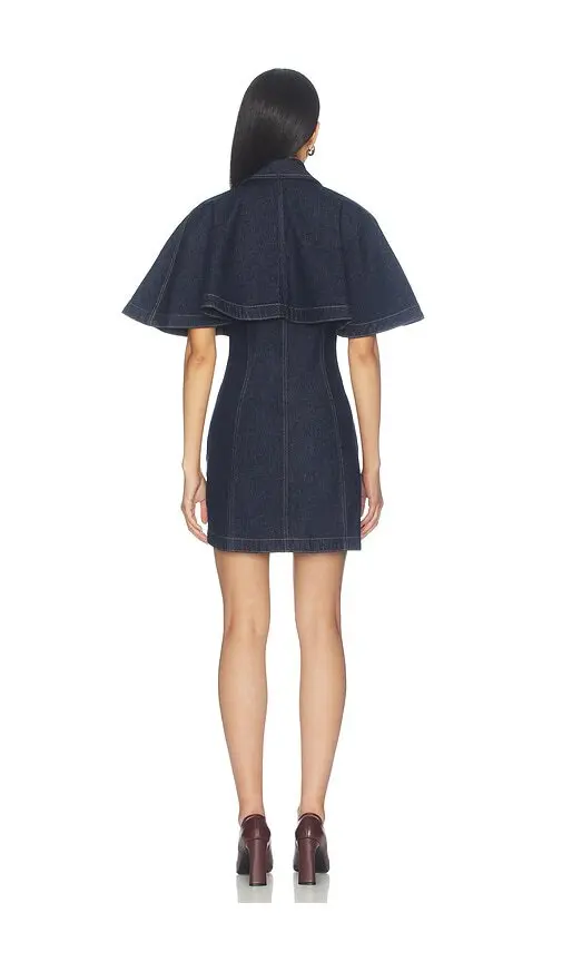 Simkhai Shreya Mini Cape Dress In Blue