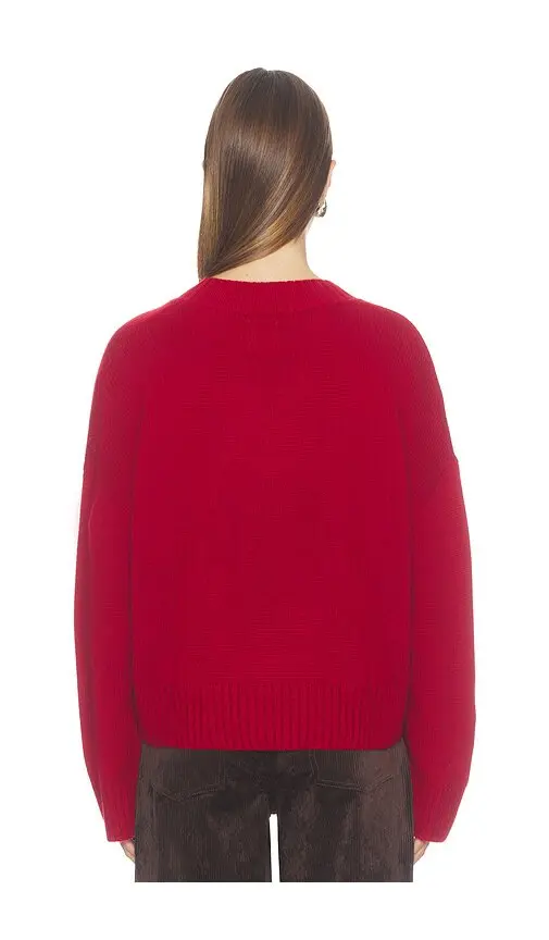 VIR VITA Filippa Cashmere V Neck Sweater In Red