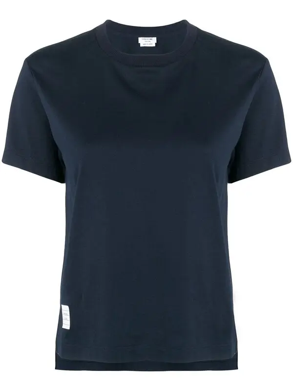 Thom Browne Logo-patch Short-sleeve T-shirt - Blue