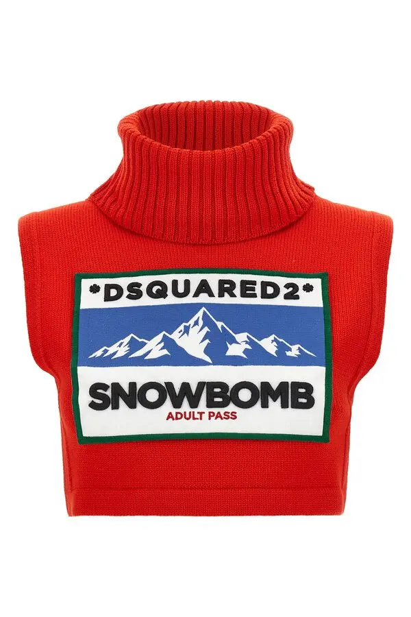 Dsquared2 Après Ski' Cropped Vest - Red