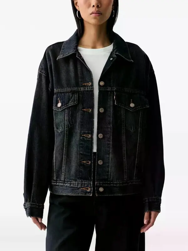 LEVI'S Faded-effect Denim Jacket - Black