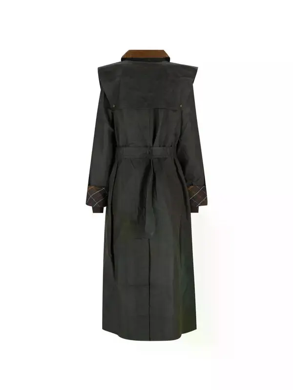Barbour X Wp Waxed-cotton Belted Coat - Black
