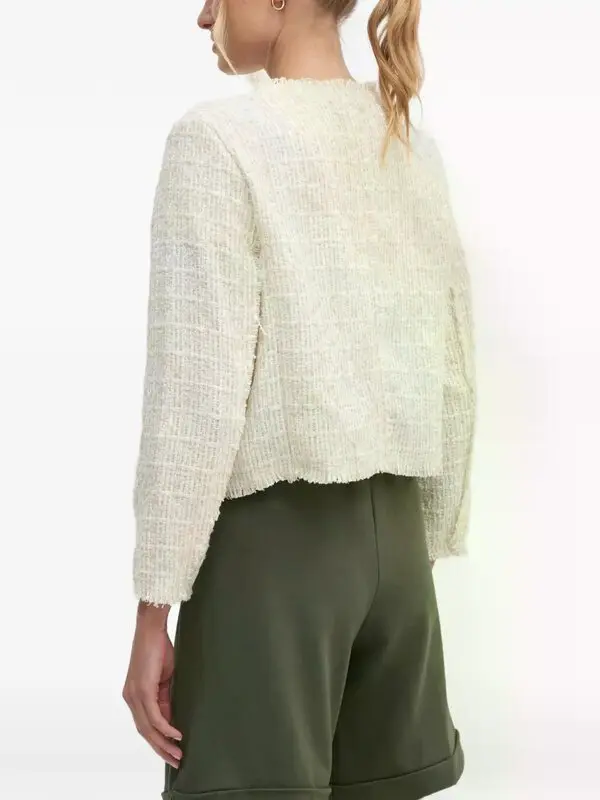 Dkny Bouclé Frayed-edge Jacket