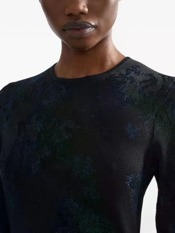Erdem Floral-jacquard Fringe-trim Midi Dress
