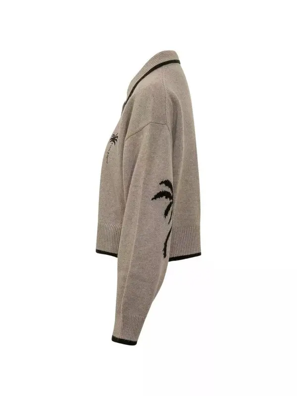 Palm Angels Palm Shadow Knit Polo Shirt