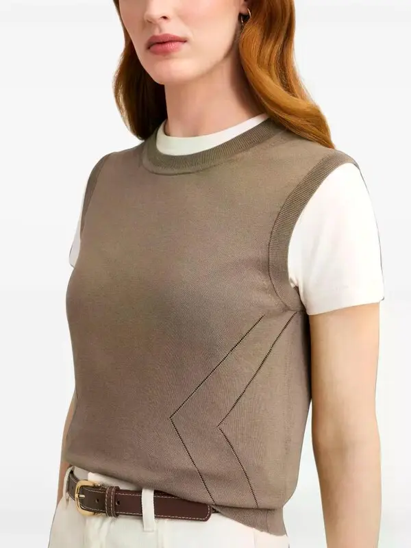 Pringle Of Scotland Pointelle-knit Vest