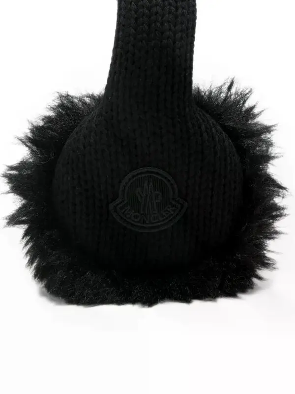 Moncler Logo-patch Chunky-knit Earmuffs