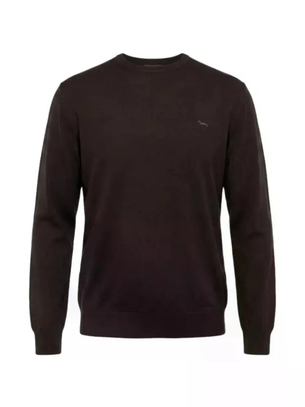 HARMONT & BLAINE Logo-embroidered Wool Sweater