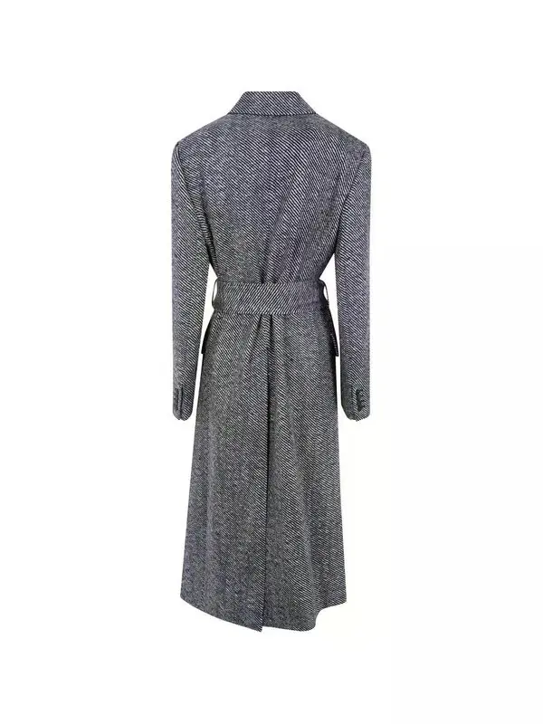 JOSEPH Belted Twill-weave Coat - Black