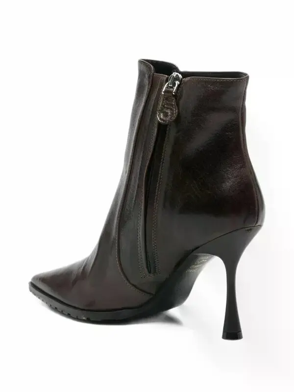 FRATELLI RUSSO Gadena Pointed-toe Leather Ankle Boots