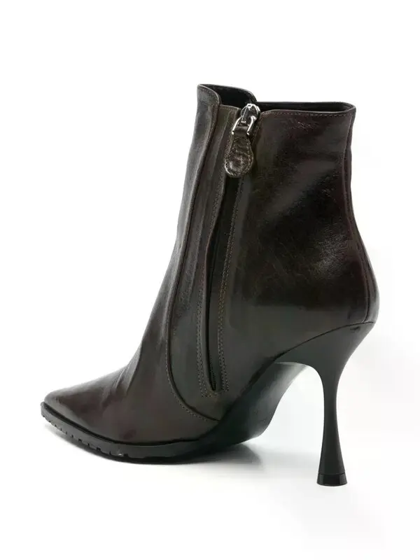 FRATELLI RUSSO Gadena Pointed-toe Leather Ankle Boots