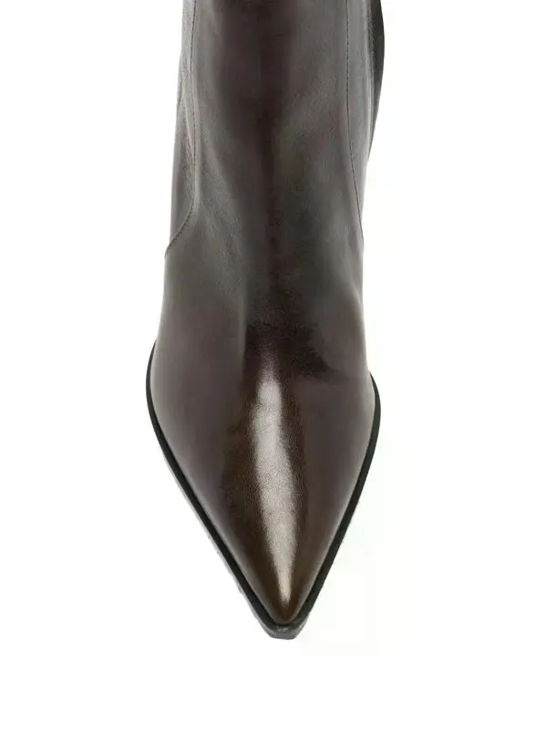 FRATELLI RUSSO Gadena Pointed-toe Leather Ankle Boots