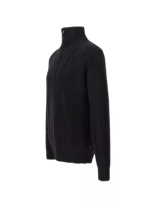 FILIPPO DE LAURENTIIS Ribbed Quarter-zip Sweater
