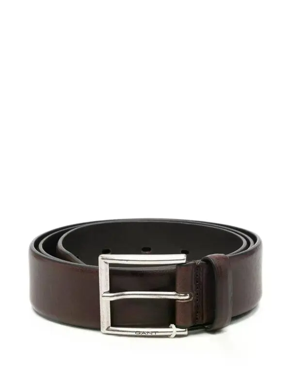 Gant Logo-engraved Buckle Belt - Brown