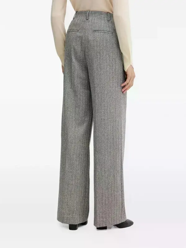 Sisley Herringbone Wide Trousers