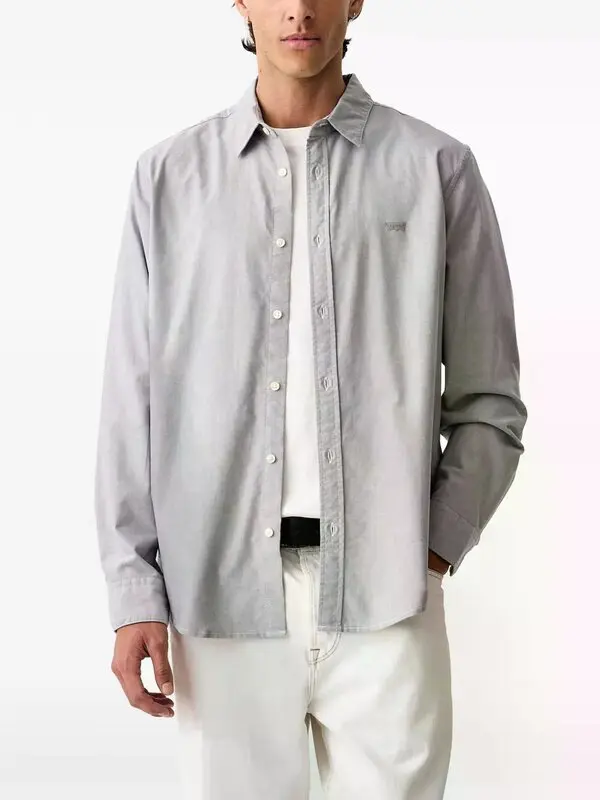 LEVI'S Logo-embroidered Button-down Shirt - Grey