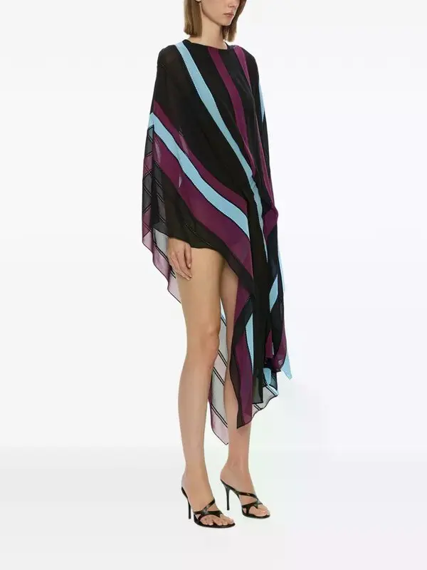Christopher Esber Panelled Picot Silk Assymetric Dress