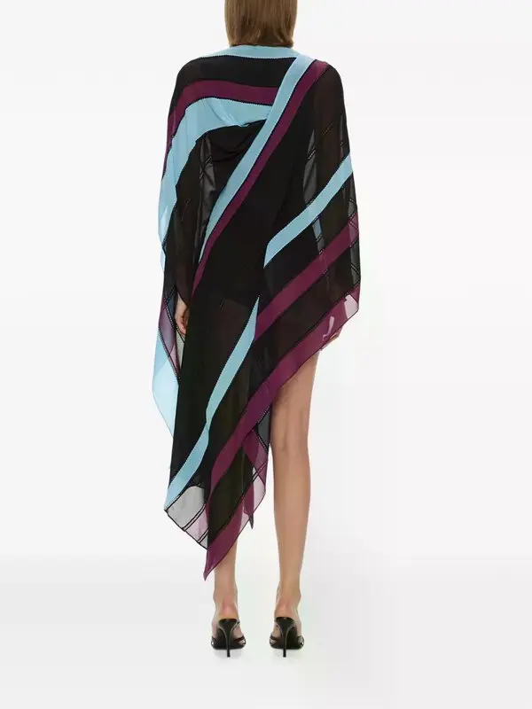 Christopher Esber Panelled Picot Silk Assymetric Dress