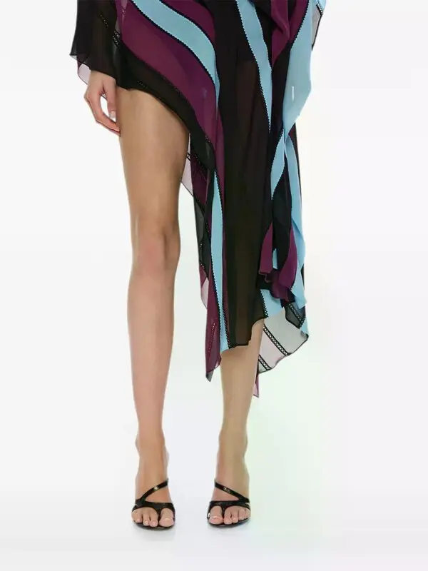 Christopher Esber Panelled Picot Silk Assymetric Dress