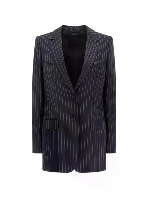 TOM FORD Corded Chalk-stripe Wool Western Jacket - Black