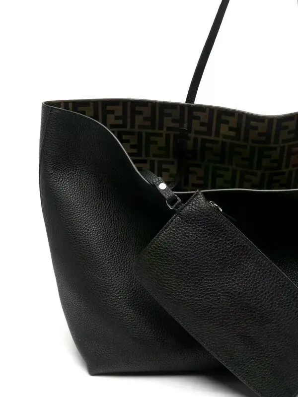 Fendi Large Roll Leather Tote Bag