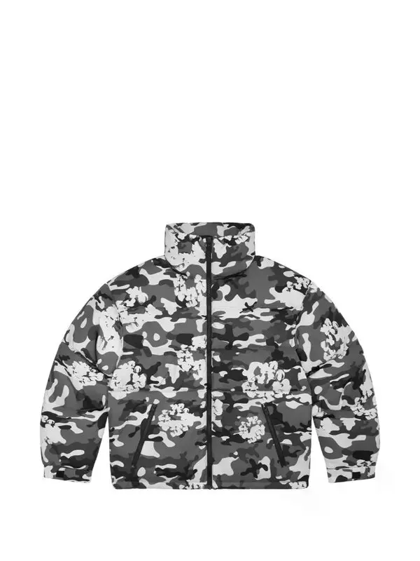 DENIM TEARS Cotton Wreath Camo Puffer Jacket