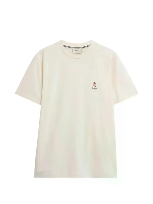 Pringle Of Scotland Logo-embroidered T-shirt - Neutrals