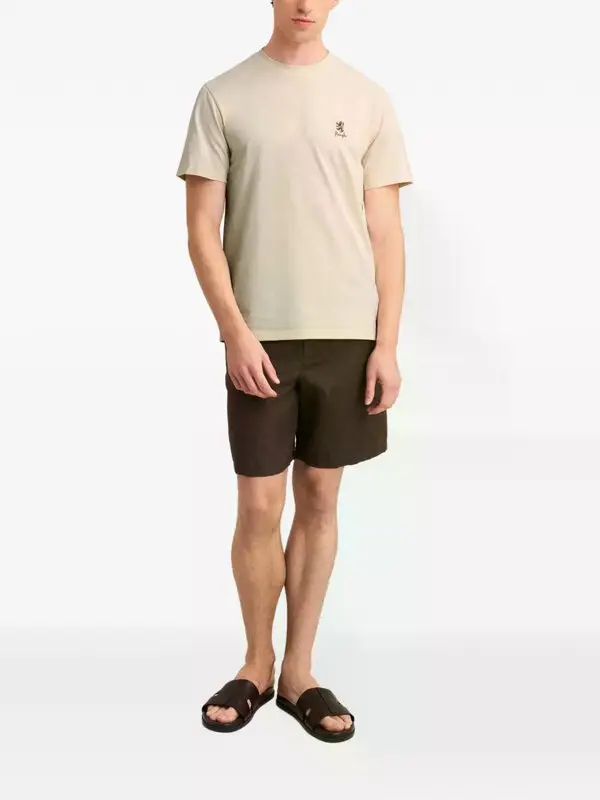 Pringle Of Scotland Logo-embroidered T-shirt - Neutrals