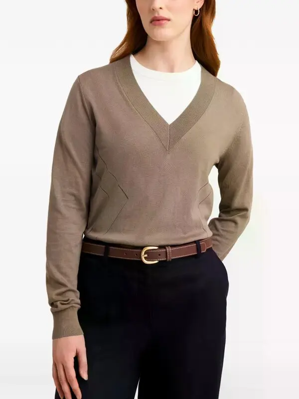 Pringle Of Scotland Pointelle-knit V-neck Sweater