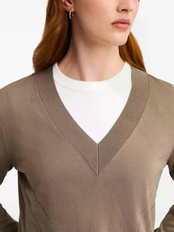 Pringle Of Scotland Pointelle-knit V-neck Sweater