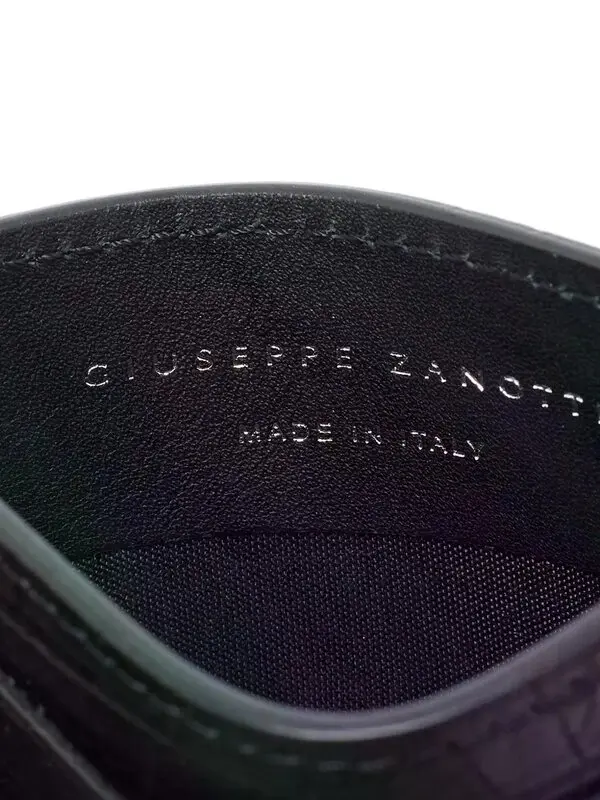 GIUSEPPE ZANOTTI Crocodile-embossed Card Holder