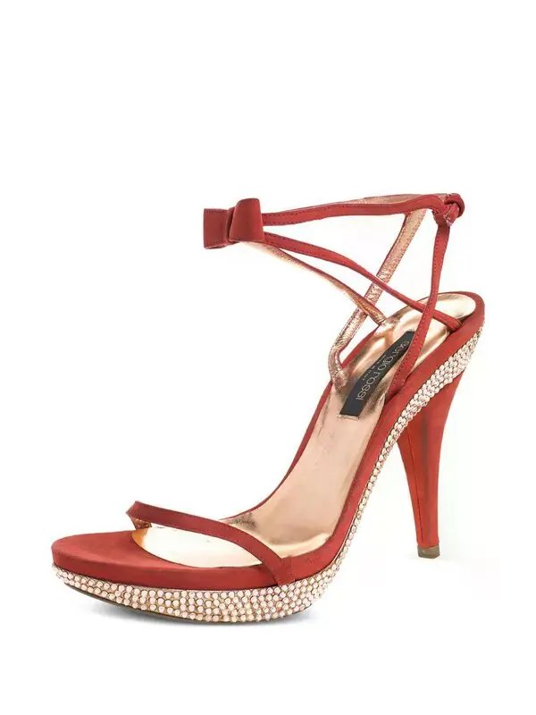 SERGIO ROSSI Crystal Embellished Platform Sandals