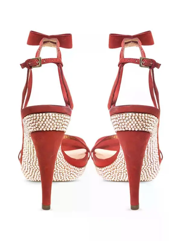 SERGIO ROSSI Crystal Embellished Platform Sandals