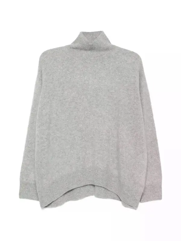 Max Mara High-neck Knitted Sweater - Grey
